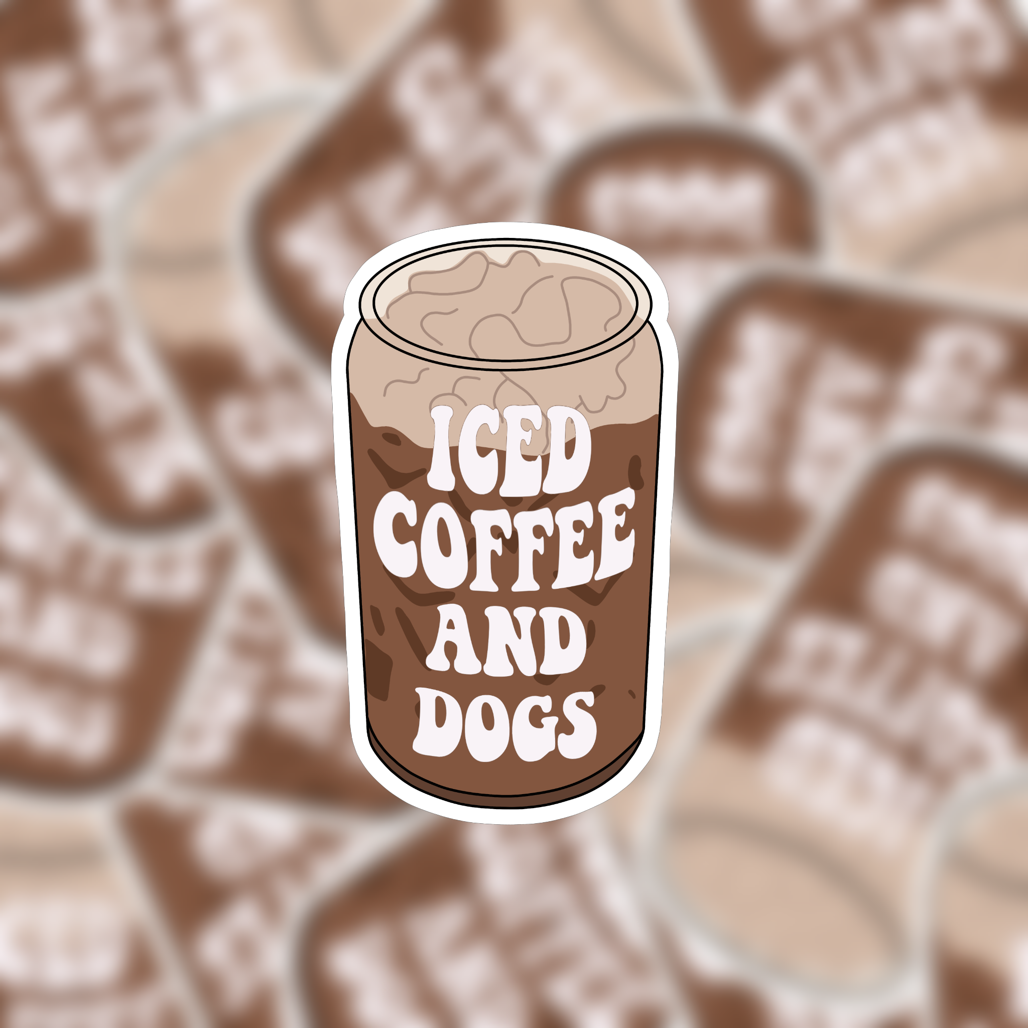 Iced Coffee and Dogs Sticker – Spoiled Dog Co.